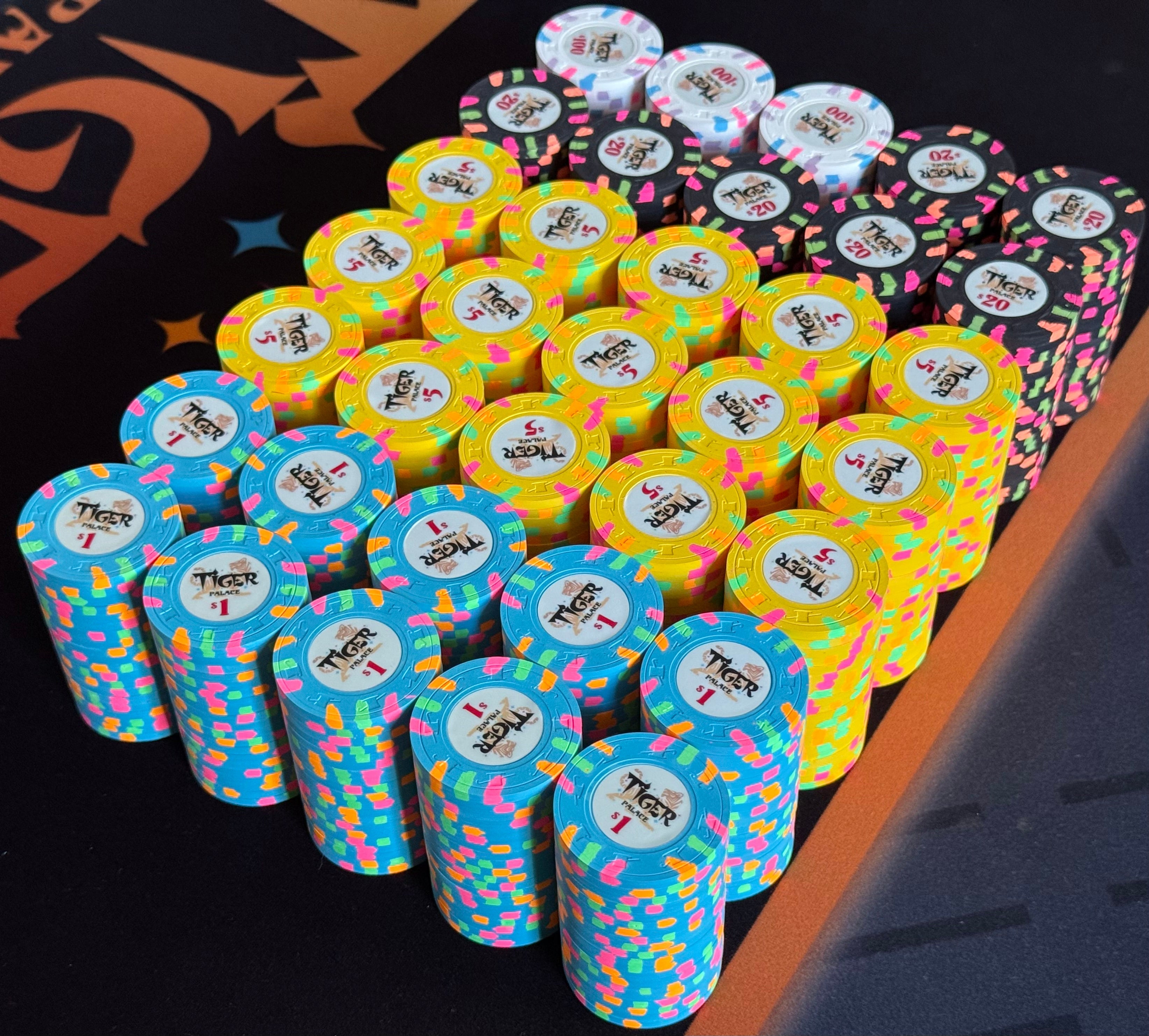 Tiger Palace 39mm Custom 'Bear Claw' Cash Sets – Tiger Palace Poker Chips